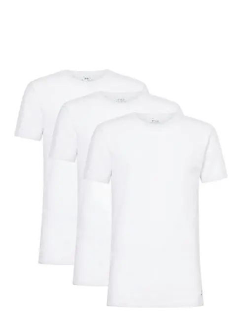 Polo Ralph Lauren Classic-fit Short-sleeve Pack Of Three Cotton-jersey T-shirts - White/white/white