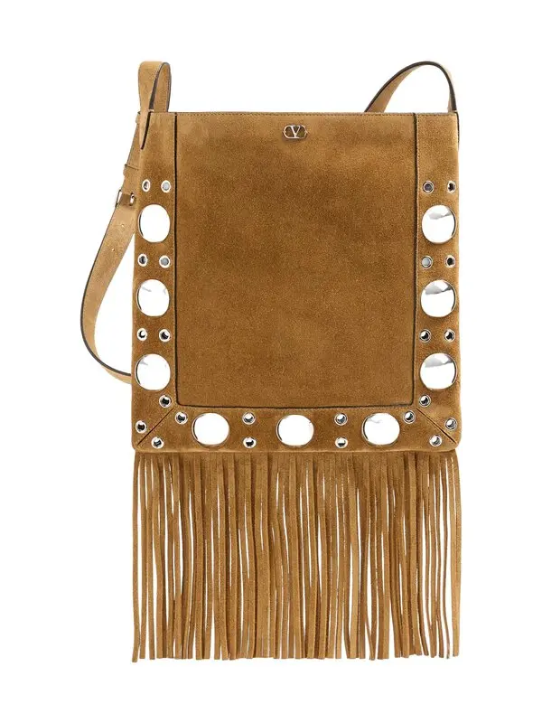 Valentino Garavani Nellcote Suede Cross-body Bag - Brown