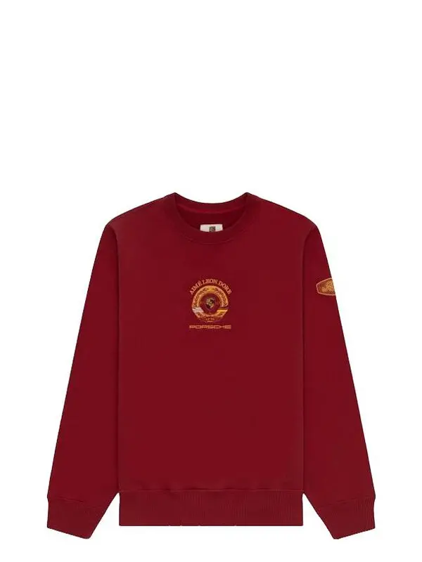 Aimé Leon Dore X Porsche 993 Turbo Embroidered Crewneck Sweatshirt - Merlot