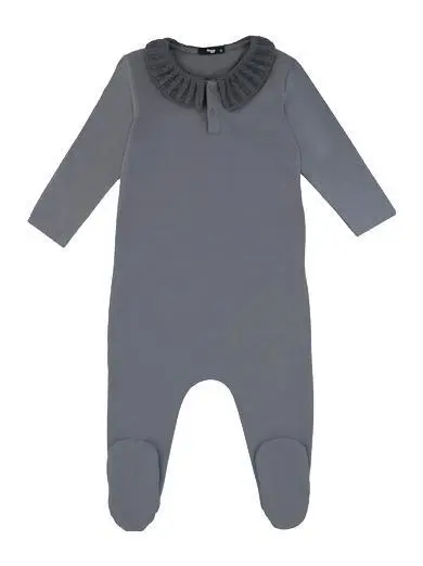NOGGIWEAR Knit Collar Footie - White