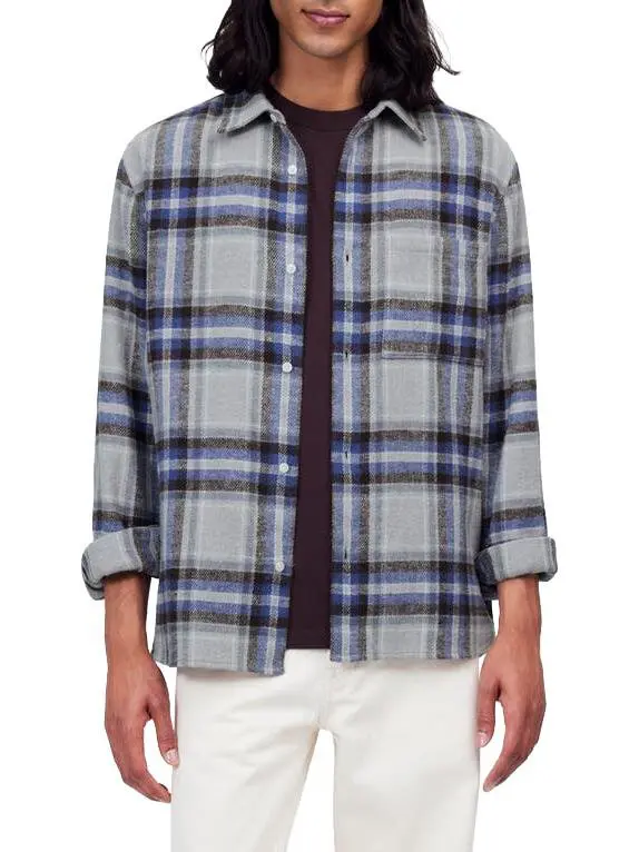 Madewell Easy Brushed Flannel Button-up Shirt - Steel Morning