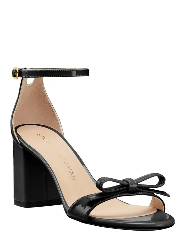 STUART WEITZMAN Nudist Felicity Block 75 Sandal - Black