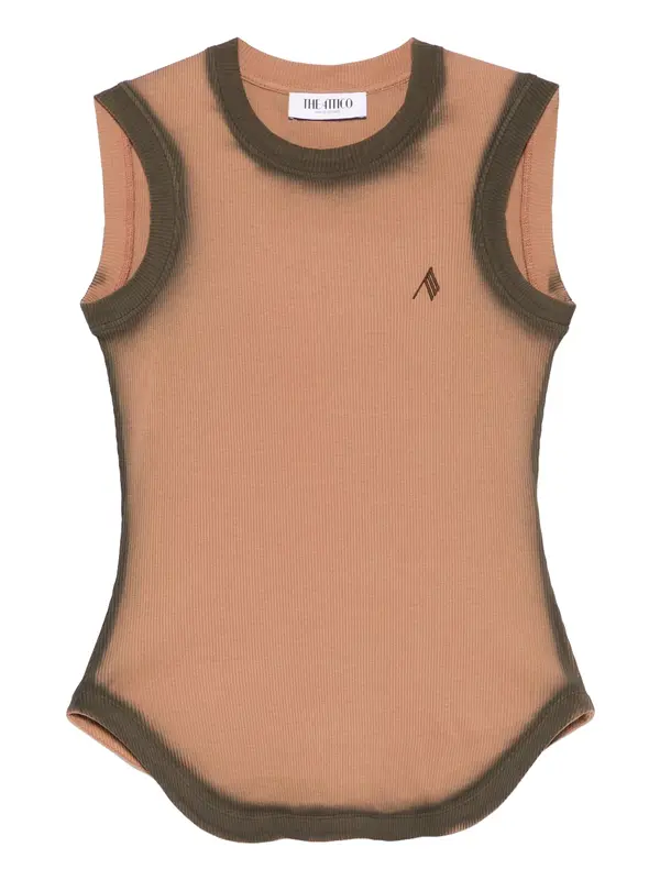 Attico Reese Tank Top - Brown