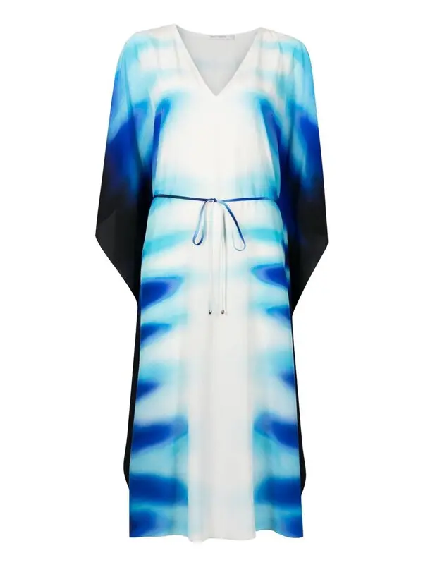 LENNY NIEMEYER Graphic-print Silk Dress - Blue