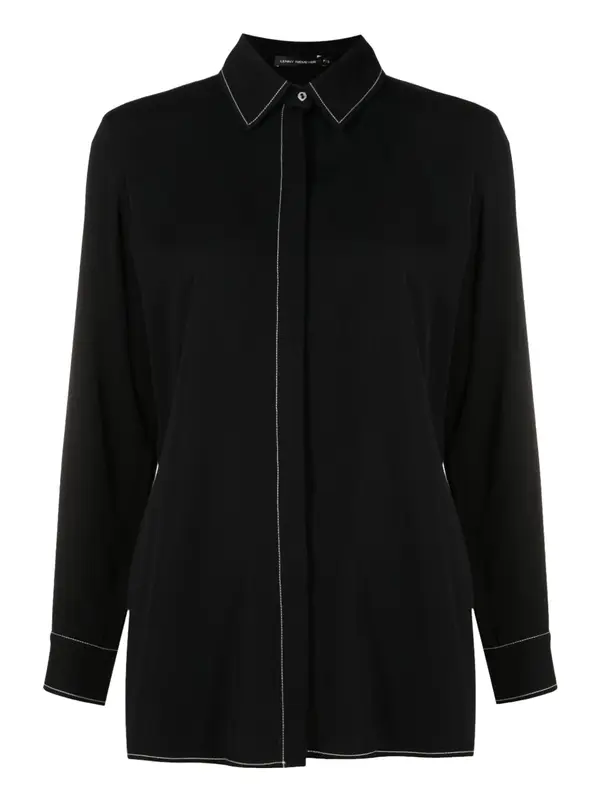 LENNY NIEMEYER Contrast-stitching Long-sleeve Shirt - Black