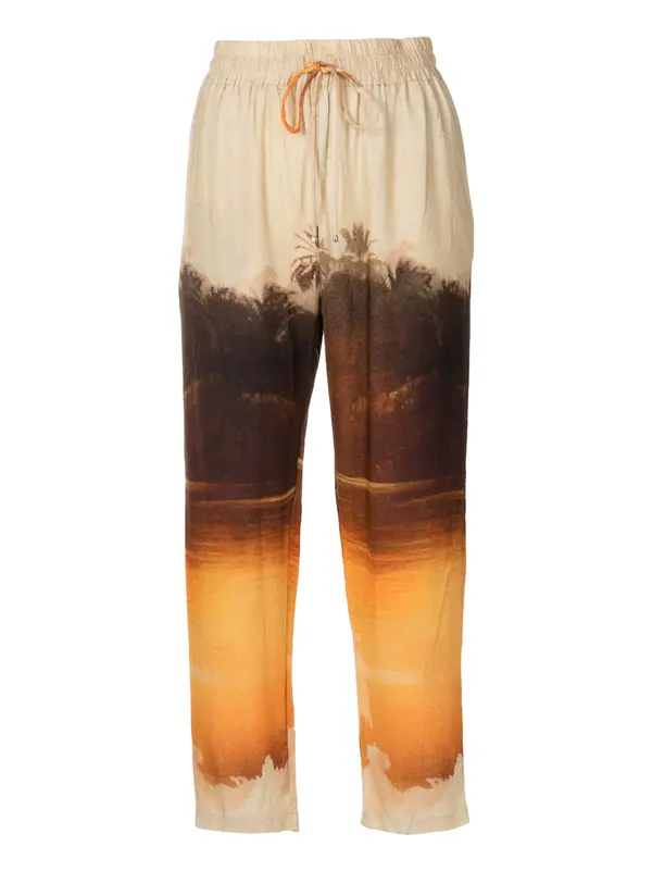 LENNY NIEMEYER Landscape Print Trousers - Brown