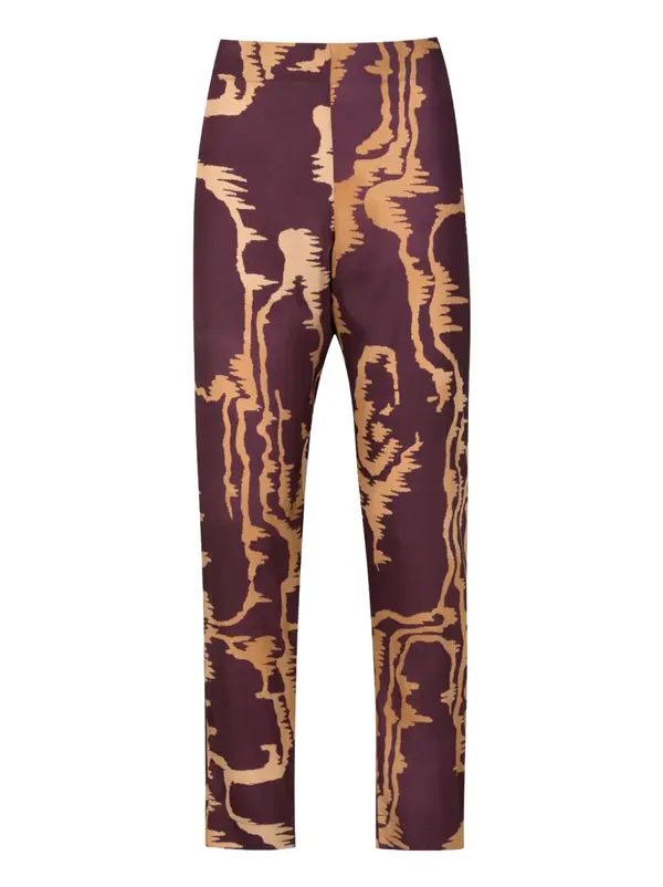 LENNY NIEMEYER Abstract-print Trousers - Purple