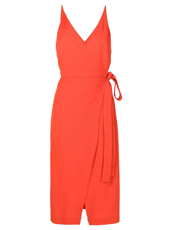 LENNY NIEMEYER Wraparound Belted Midi Dress - Orange