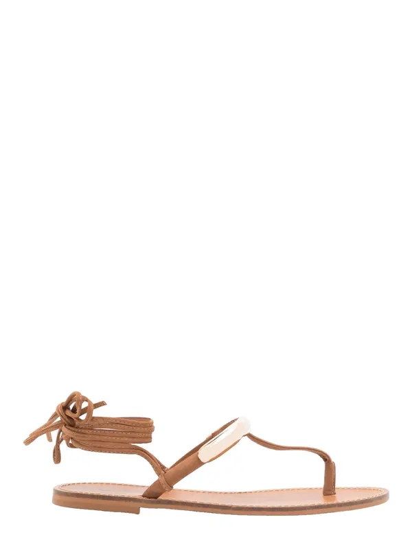 LENNY NIEMEYER Metal-strap Leather Sandals - Brown