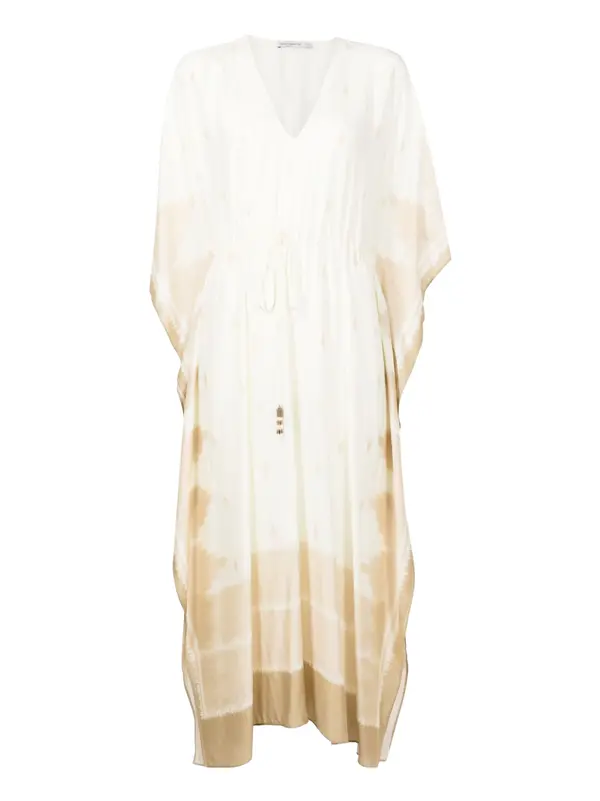 LENNY NIEMEYER Ikat-pattern Kaftan Dress - Neutrals