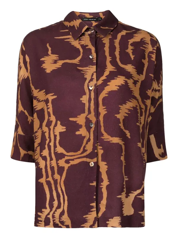 LENNY NIEMEYER Abstract-print Shirt - Purple