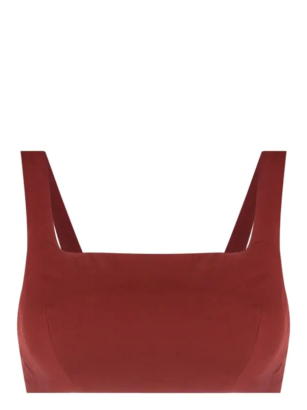 LENNY NIEMEYER Square-neck Cropped Top - Brown