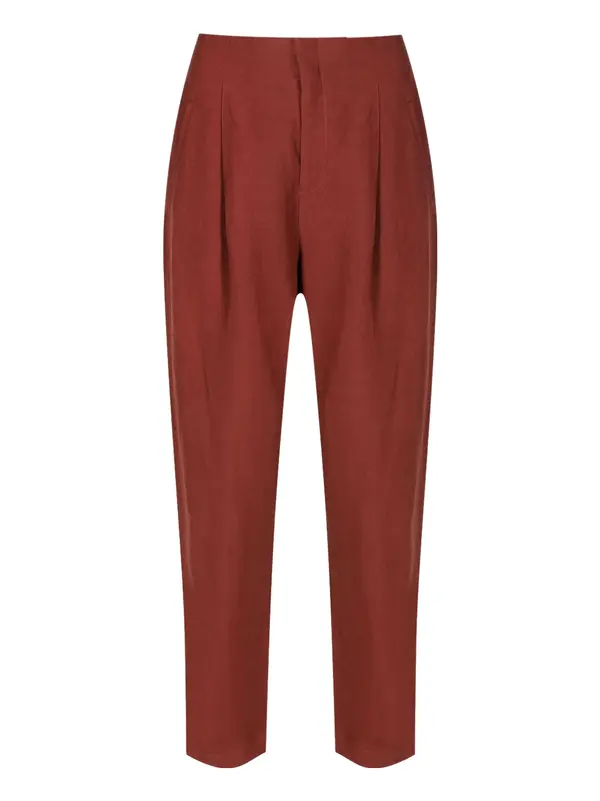 LENNY NIEMEYER Pleated Tapered Trousers - Brown