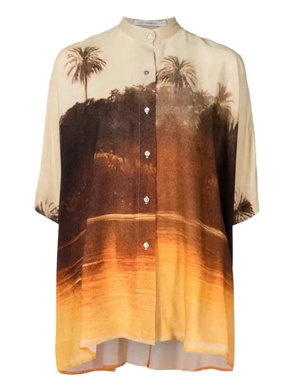 LENNY NIEMEYER Graphic-print Shirt - Brown