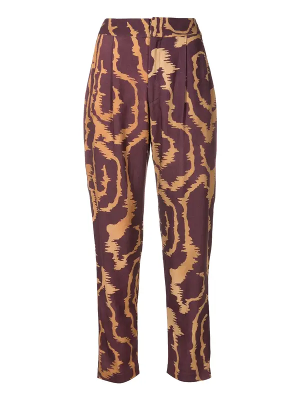 LENNY NIEMEYER Abstract-print Trousers - Purple