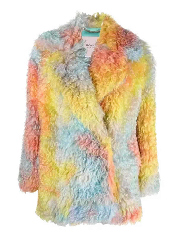 BECAGLI SINCE 1994 Tie-dye Faux-shearling Coat - Yellow