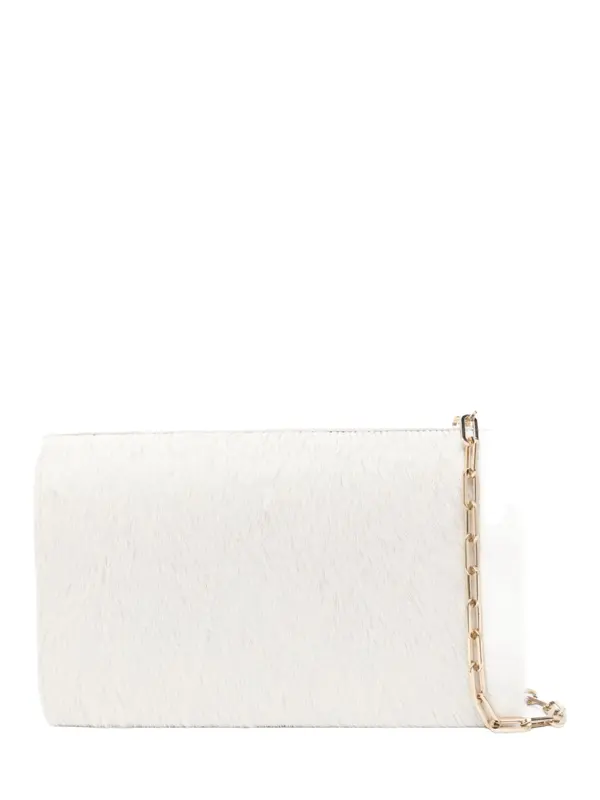 CALCATERRA Shearling Shoulder Bag - White