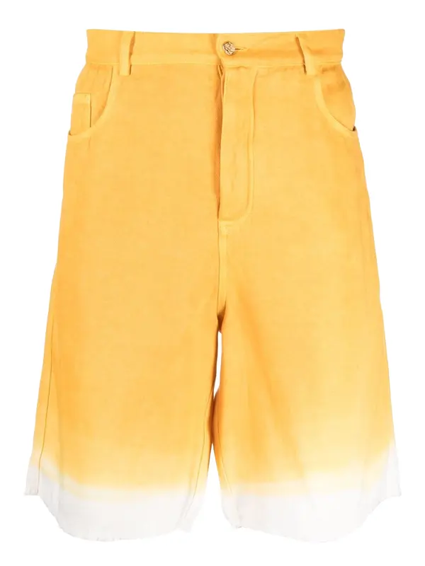 FEDERICO CURRADI Tie-dye Denim Shorts - Yellow