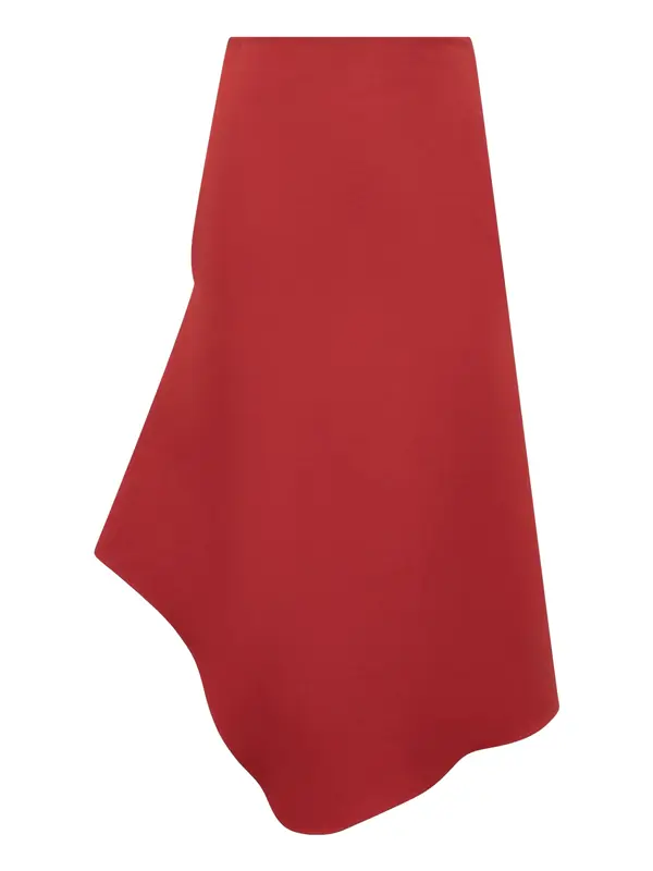 CALCATERRA Wave Maxi Skirt - Red