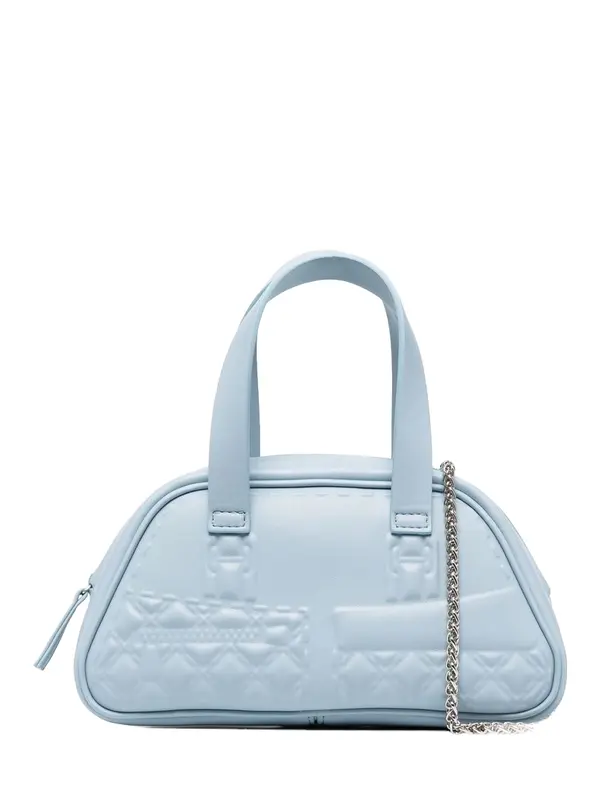 FORBITCHES Quilted Faux Leather Tote - Blue