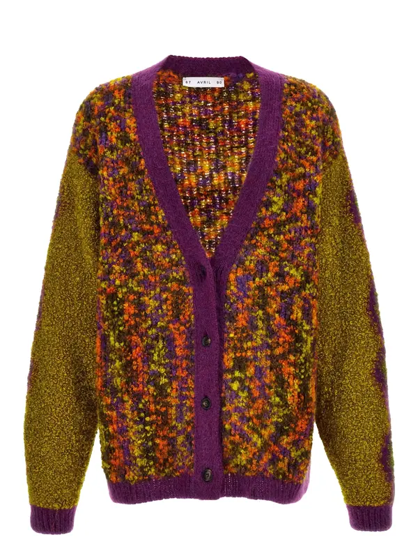 AVRIL 8790 Bouclé Cardigan - Orange