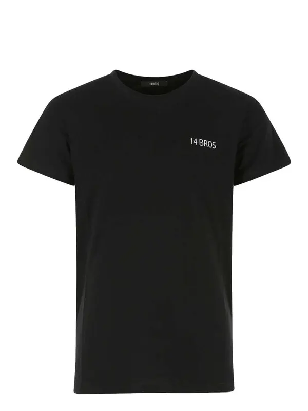 14BROS Printed Cotton T-shirt - Black