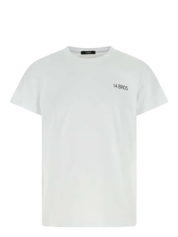 14BROS Printed Cotton T-shirt - White