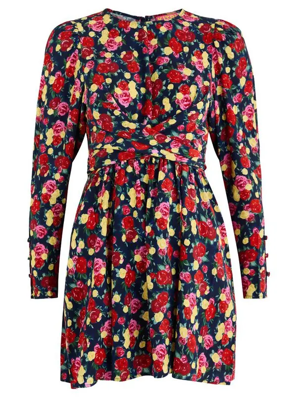 KITRI Jeanetta Floral-print Mini Dress - Red