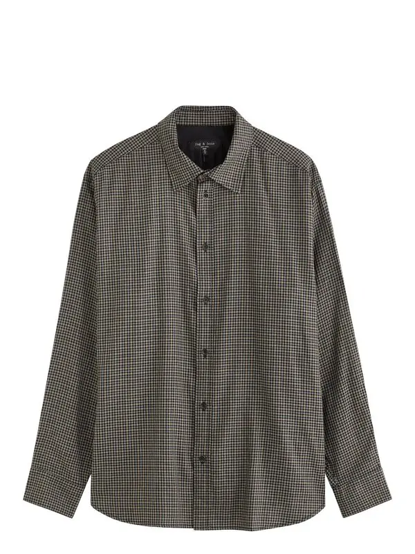 Rag & Bone Matthew Checked Cotton-blend Shirt - Grey