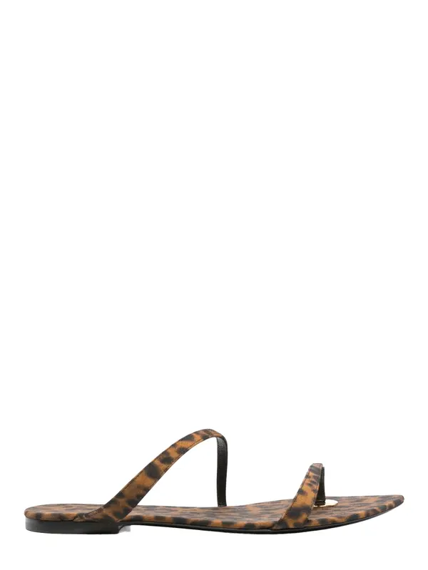 Saint Laurent Tanger Flat Sandals - Brown