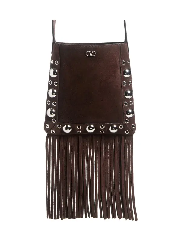 Valentino Garavani Nellcôte Suede Crossbody Bag - Brown