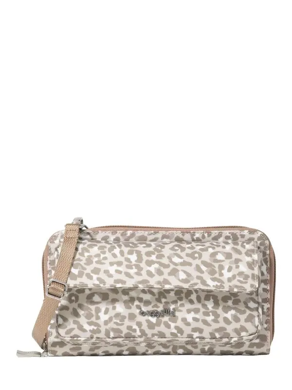 BAGGALLINI Rfid Phone Wallet Crossbody Bag - Mocha Cheetah Print