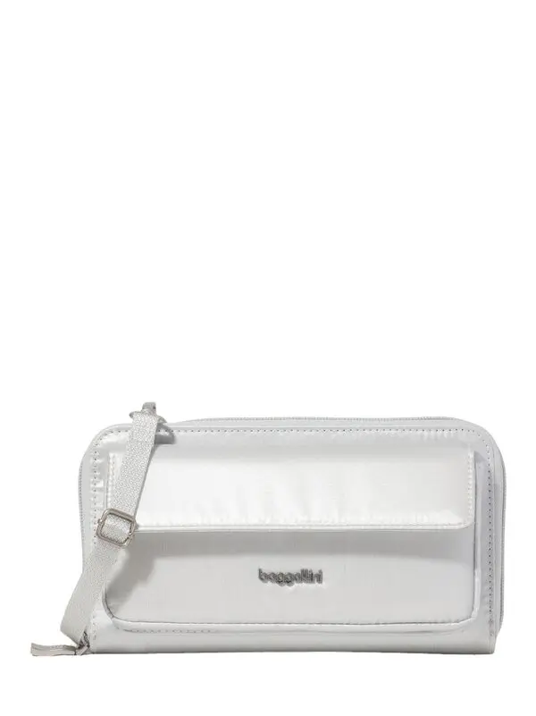 BAGGALLINI Rfid Phone Wallet Crossbody Bag - Silver Metallic