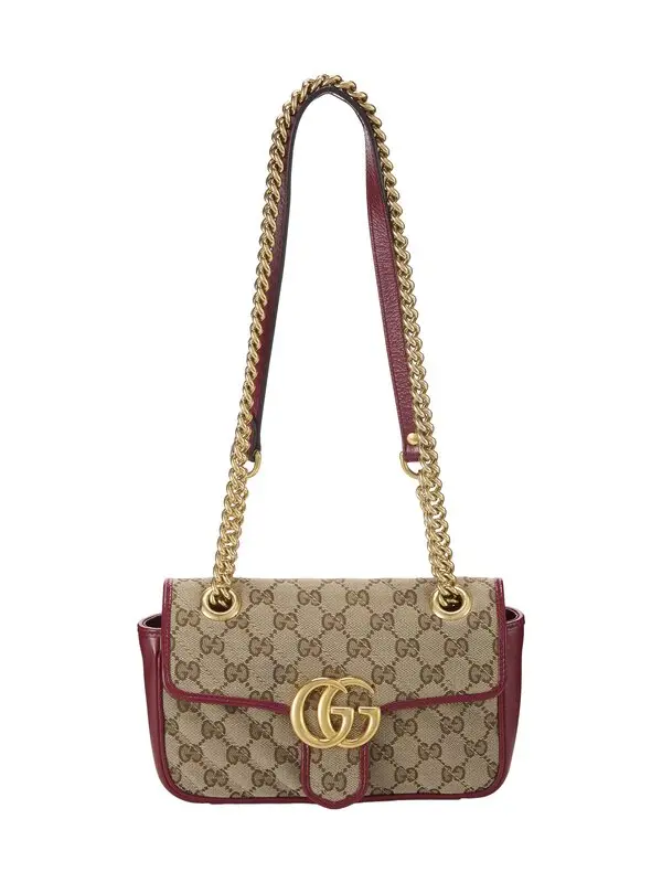 Gucci Original Gg Canvas Marmont Shoulder Bag - Red