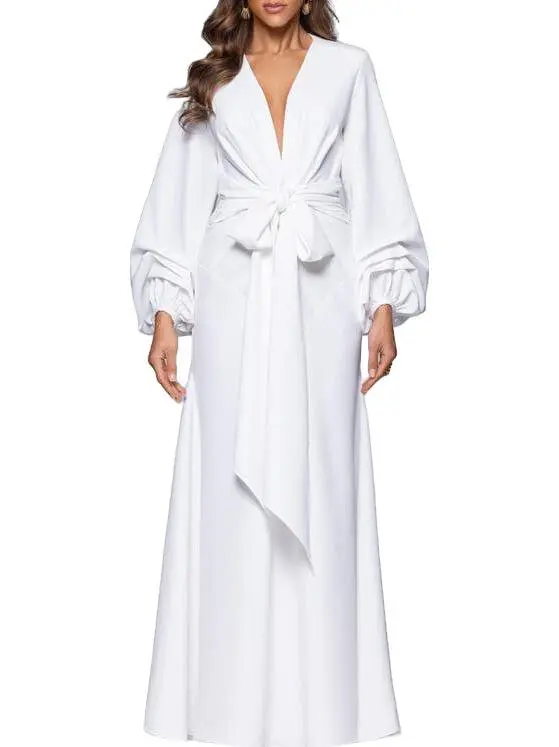GHRAIL Millie Crepe Gown - Ivory
