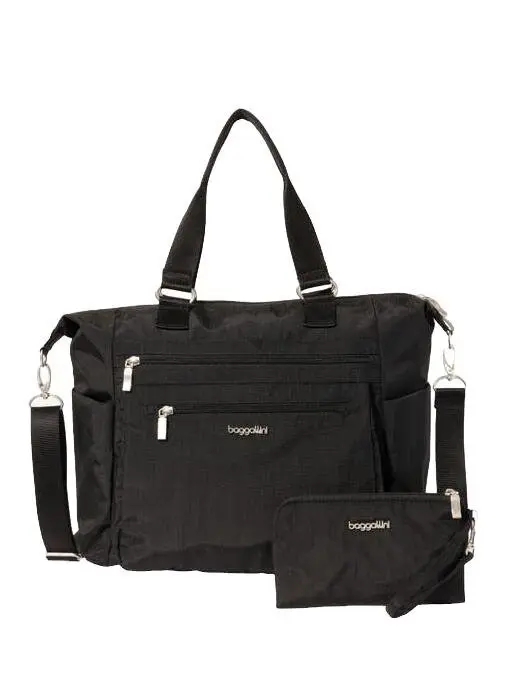 BAGGALLINI Convertible Backpack With Rfid Wristlet - Black