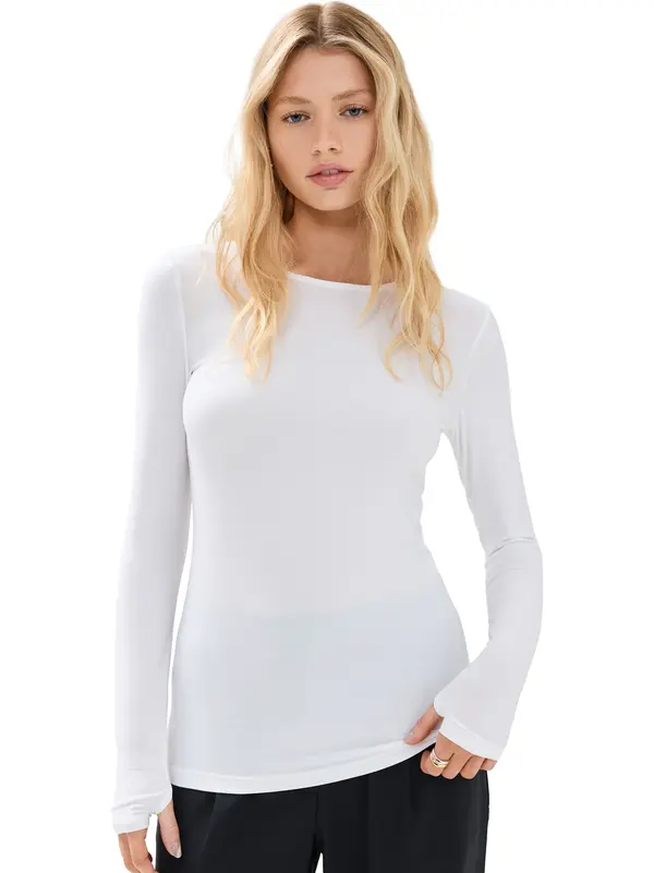 Beyond Yoga Classic Crewneck Pullover - Cloud White