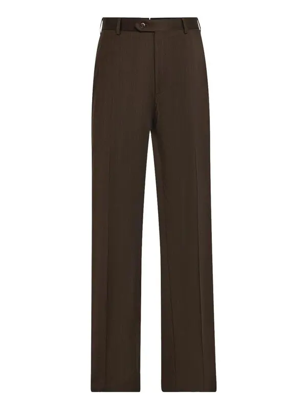 Brioni Tigullio Wool Dress Pants - Dk Brown
