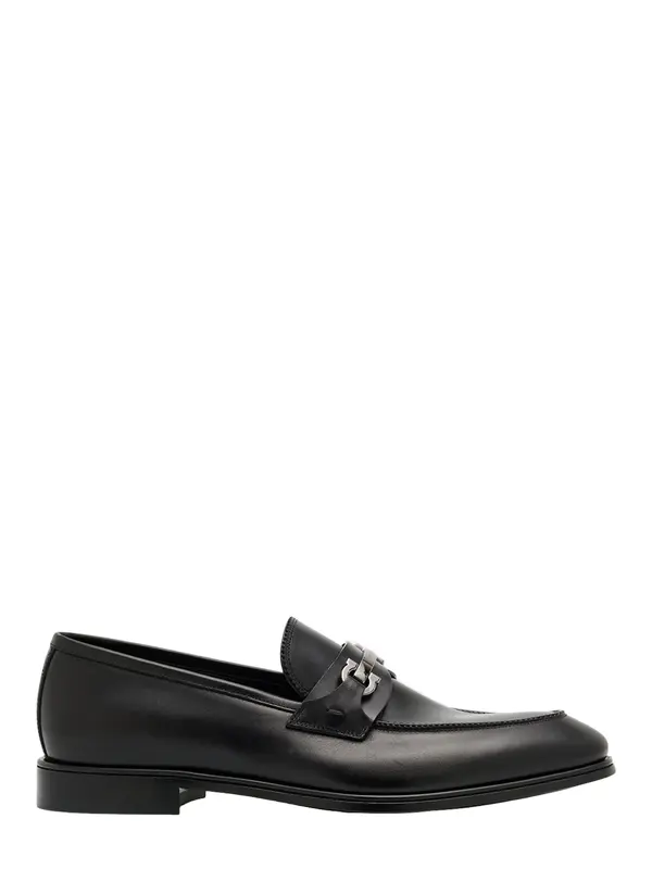 FERRAGAMO Doupont Lux Leather Loafers - Nero