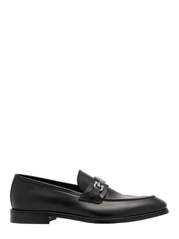 FERRAGAMO Doupont Lux Leather Loafers - Nero
