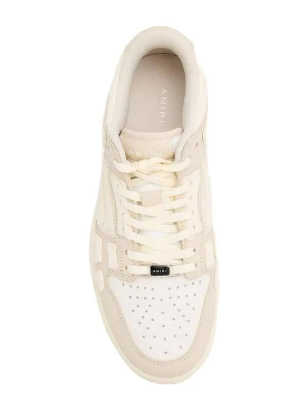 Amiri Skeleton Low-top Leather Sneakers - Alabaster