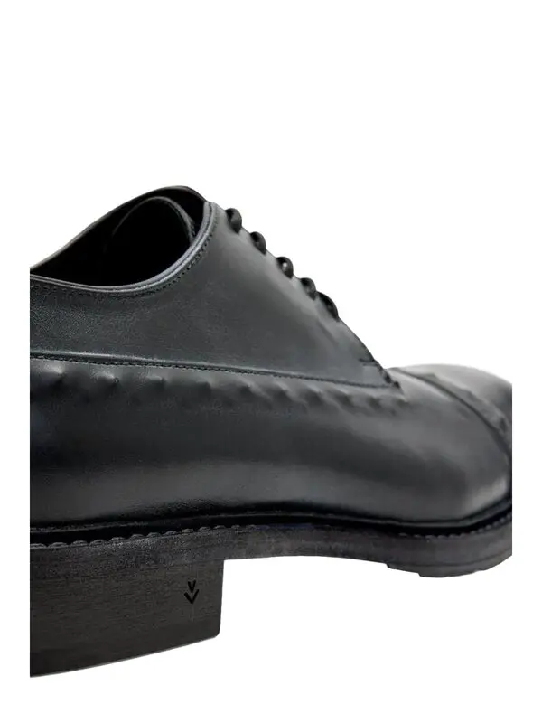 John Varvatos Fleetwood Ghost Stud Leather Oxfords - Black