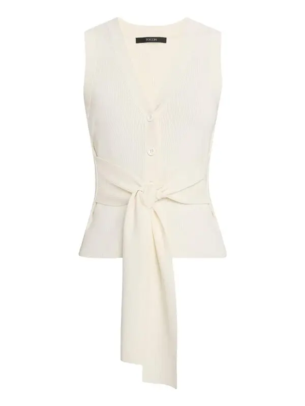 TOCCIN Collins Sleeveless Knit Top - Ivory