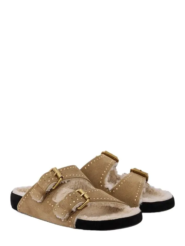 Isabel Marant Lennyo Suede Slides - Grey