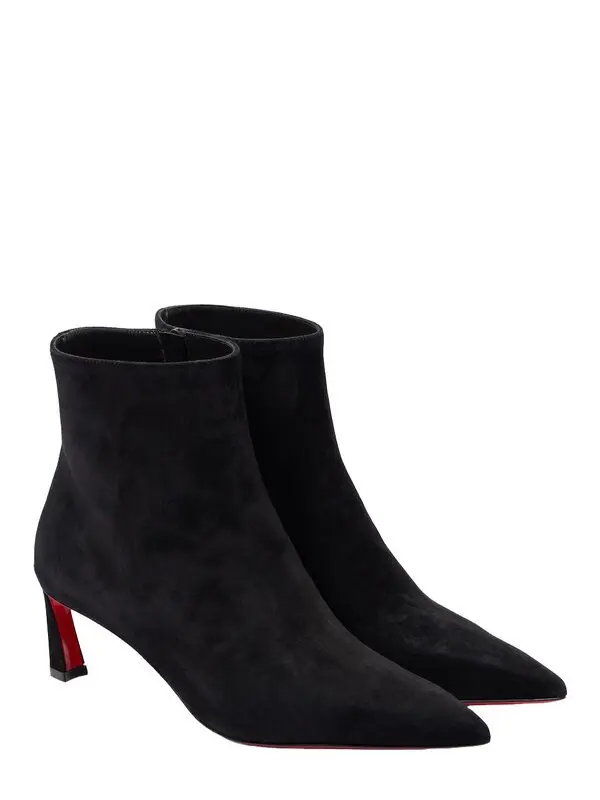 CHRISTIAN LOUBOUTIN Condra 55 Suede Ankle Boots - Black