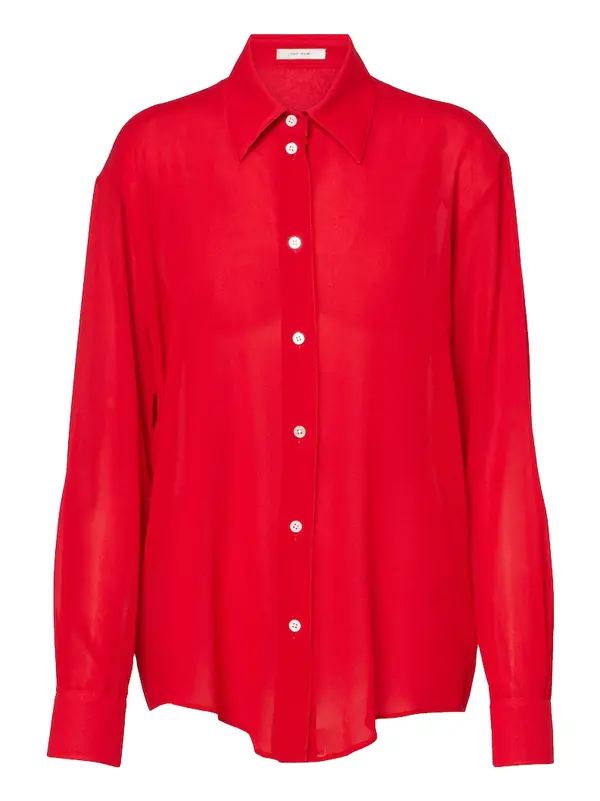 THE ROW Elia Silk-blend Shirt - Red