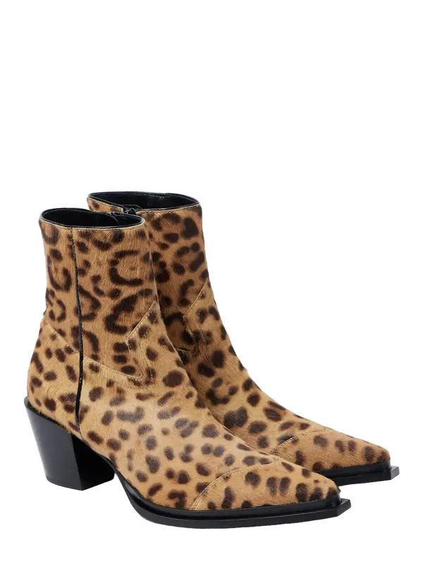 JIMMY CHOO Cece 60 Leopard-print Ankle Boots - Brown