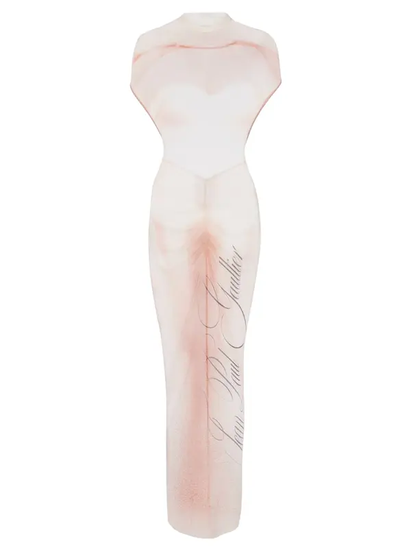 Jean Paul Gaultier Le Classique Printed Maxi Dress - Pink