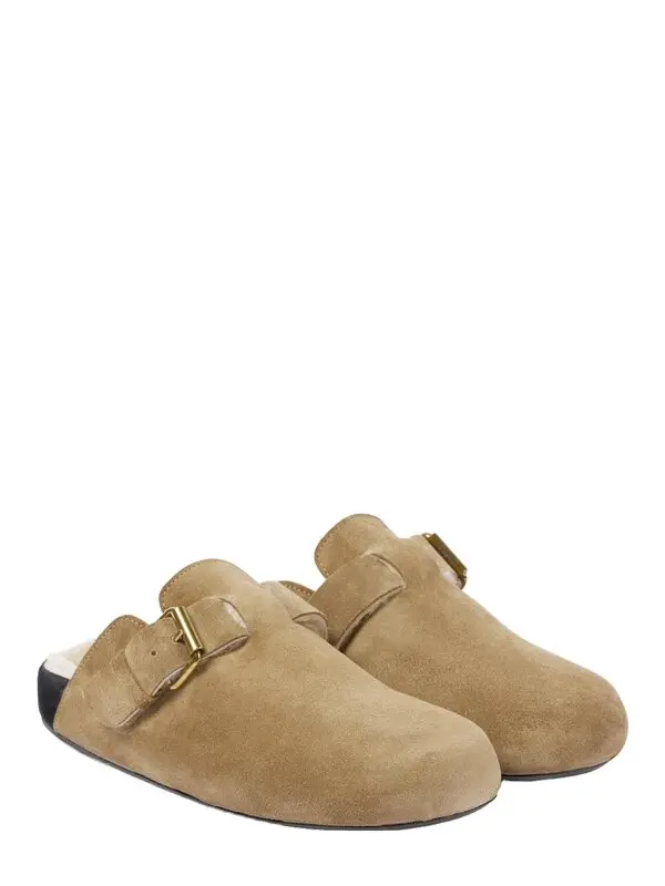 Isabel Marant Étoile Mirvin Shearling-lined Clogs - Beige