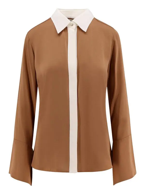 Max Mara Pio Silk Shirt - Brown